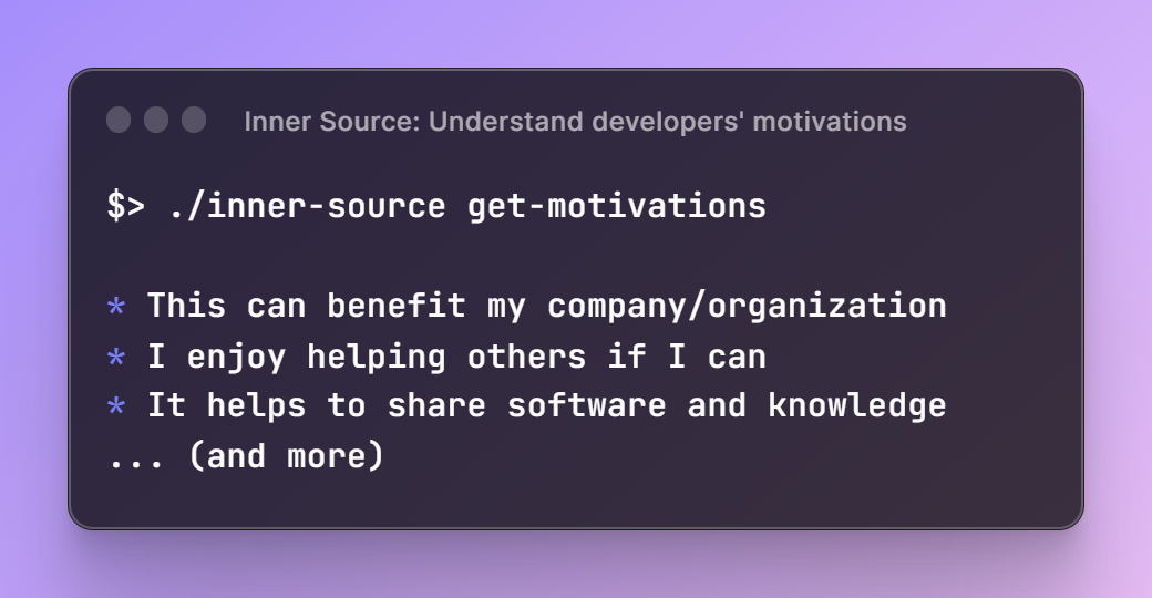 Developers' motivations to contribute to Inner Source - Packmind
